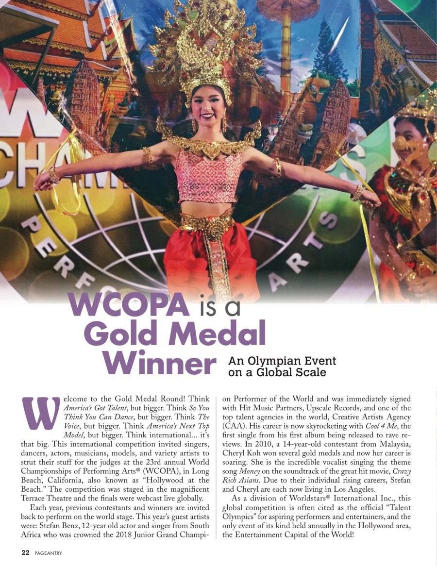 WCoPA is a Gold Medal Winner - Pageantry Magazine