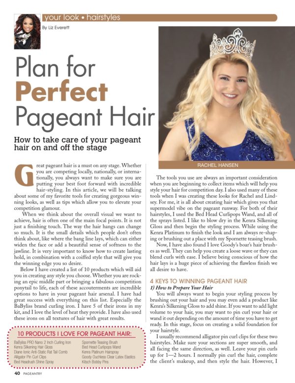 Plan for Perfect Pageant Hair - Pageantry Magazine
