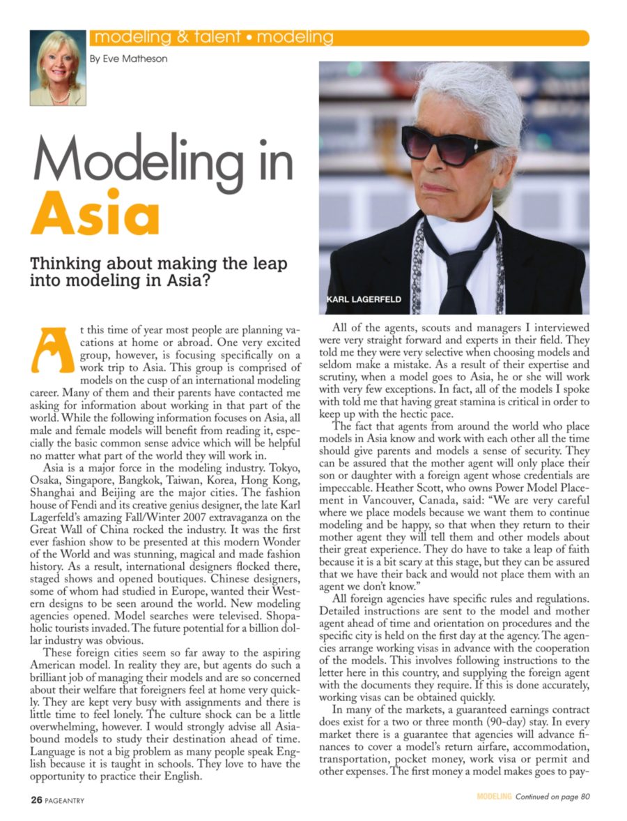 Modeling in Asia - Pageantry Magazine