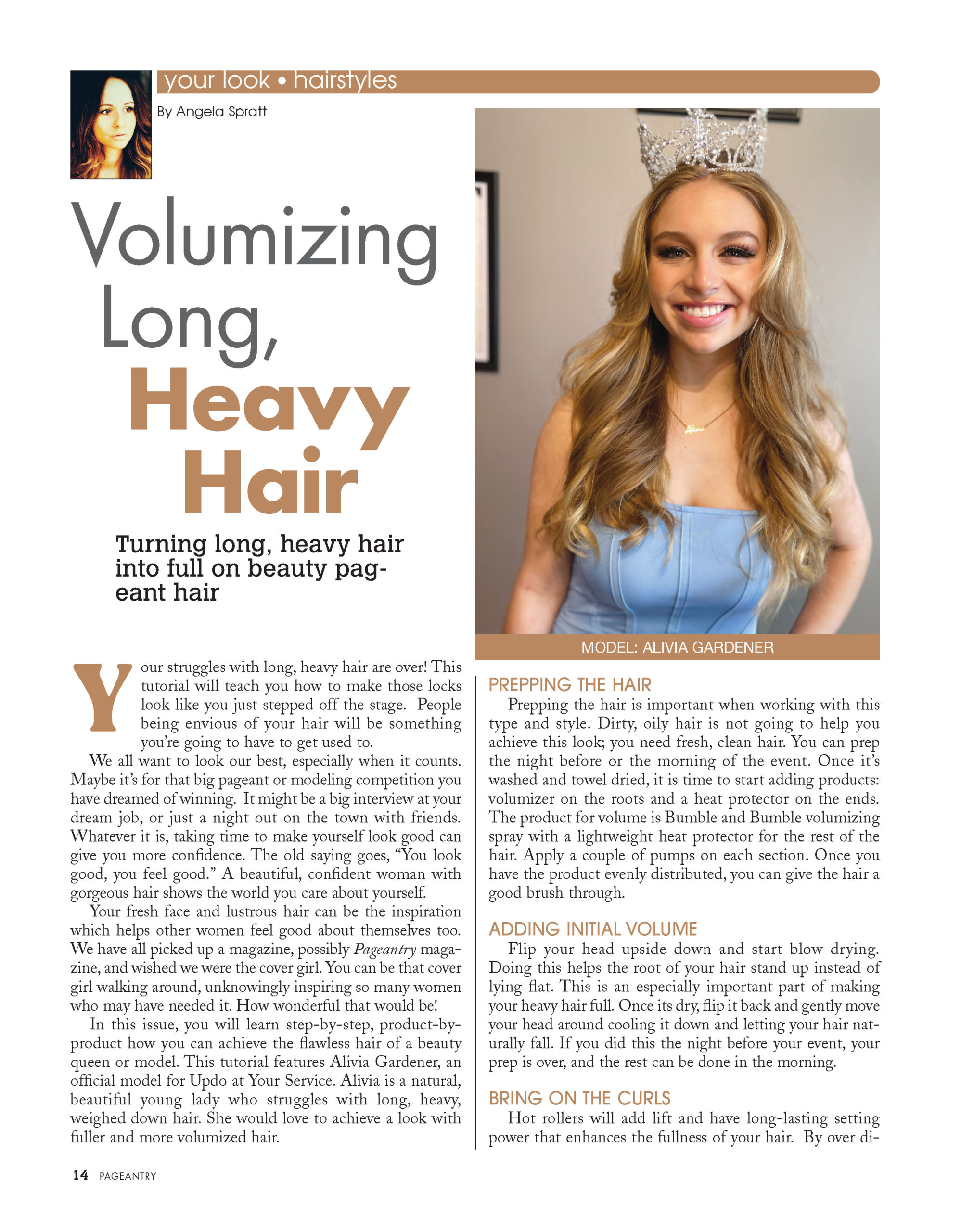 Volumizing Long, Heavy Hair - Pageantry Magazine
