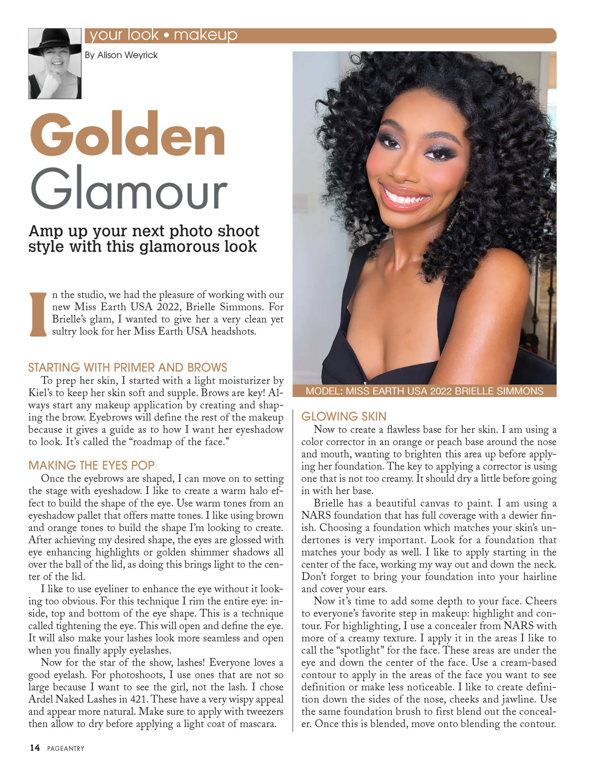 Golden Glamour - Pageantry Magazine