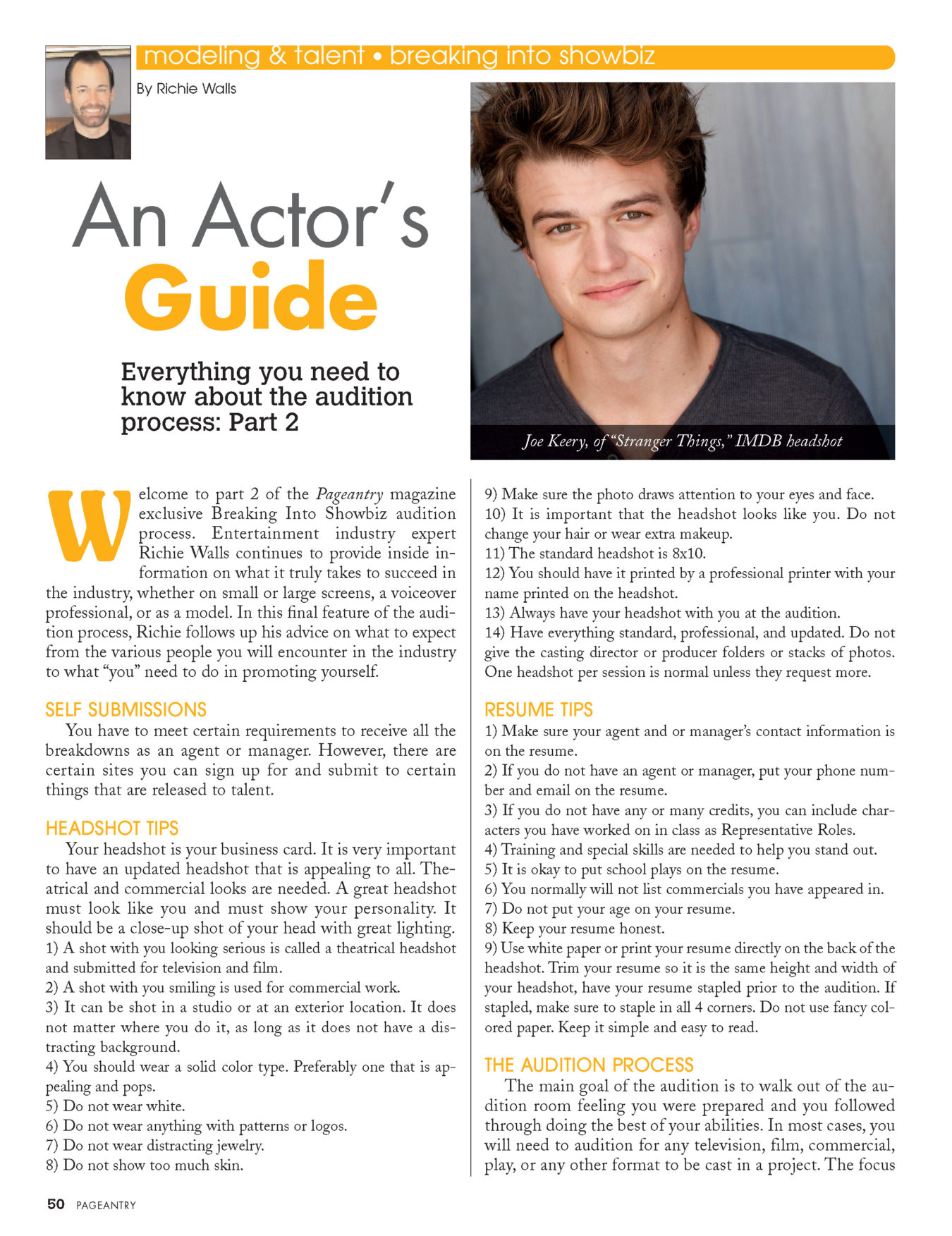 An Actor's Guide Part 2 - Pageantry Magazine