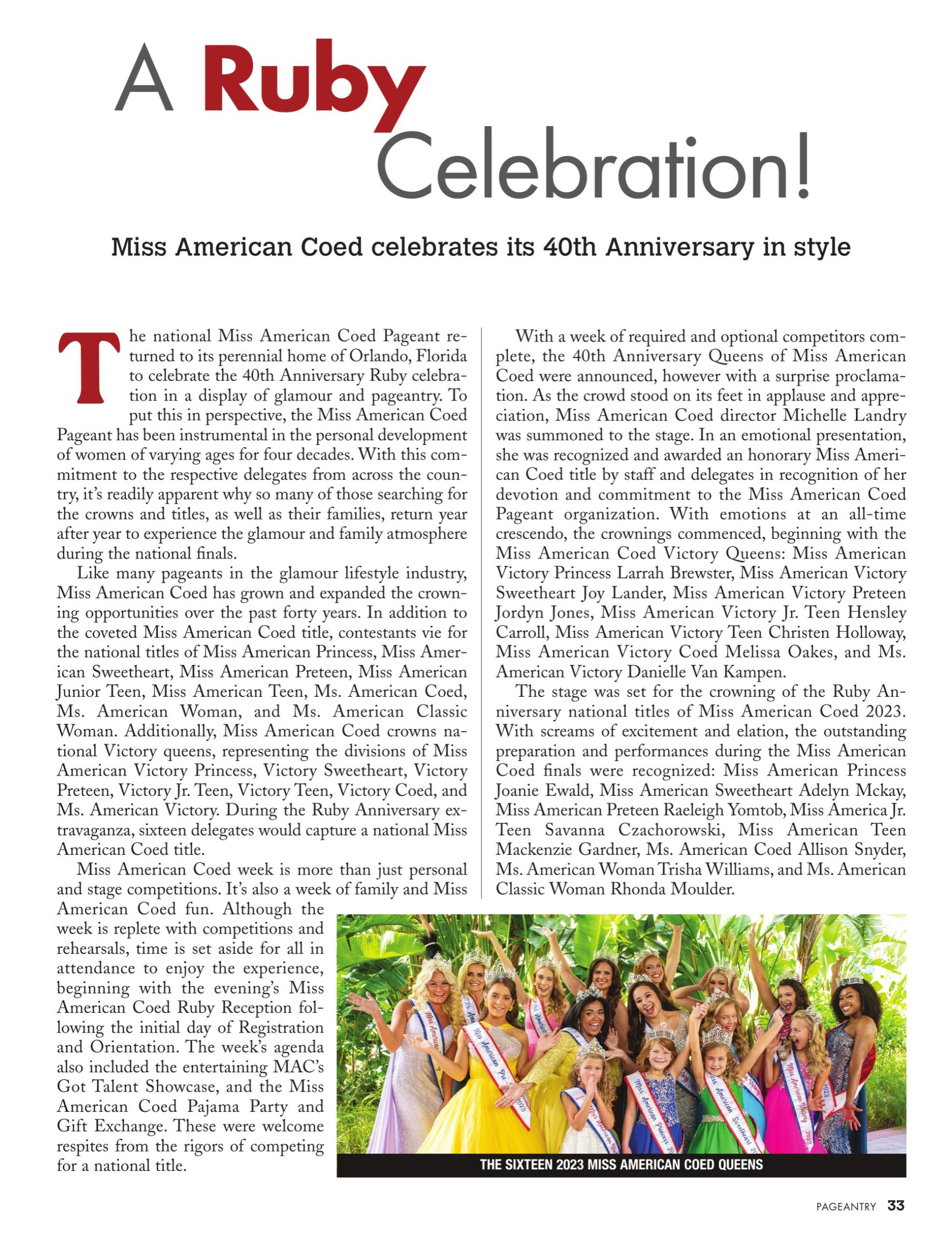 A Ruby Celebration - Pageantry Magazine