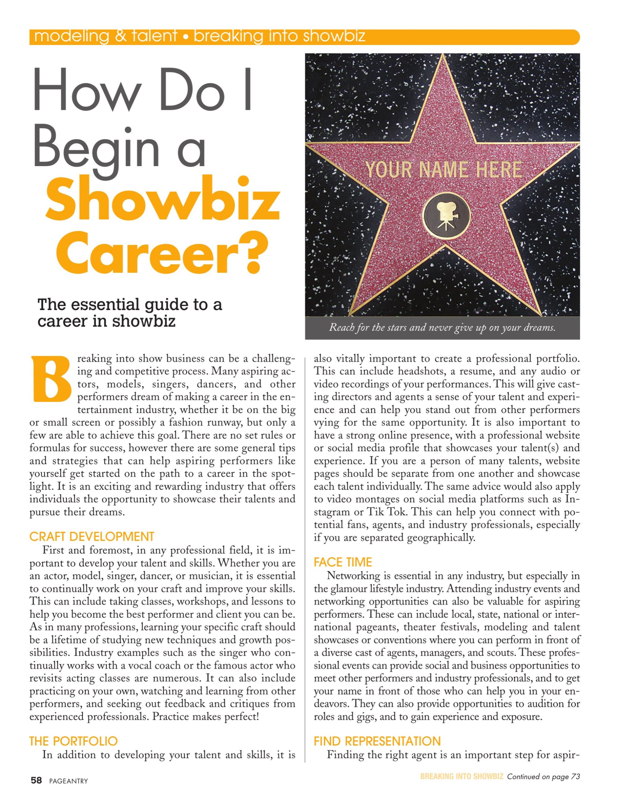 How Do I Begin a Showbiz Career? - Pageantry Magazine