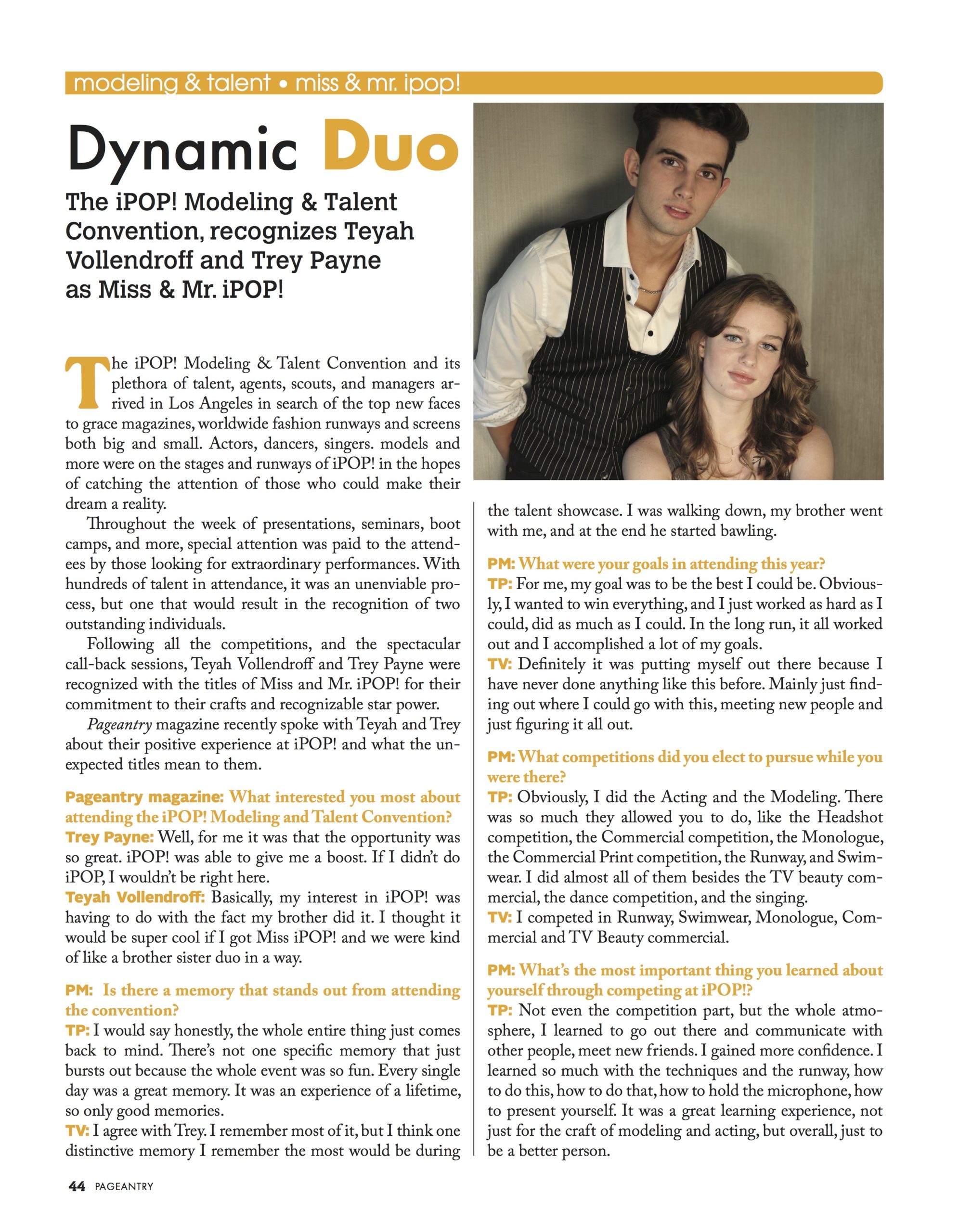 Dynamic Duo - Pageantry Magazine