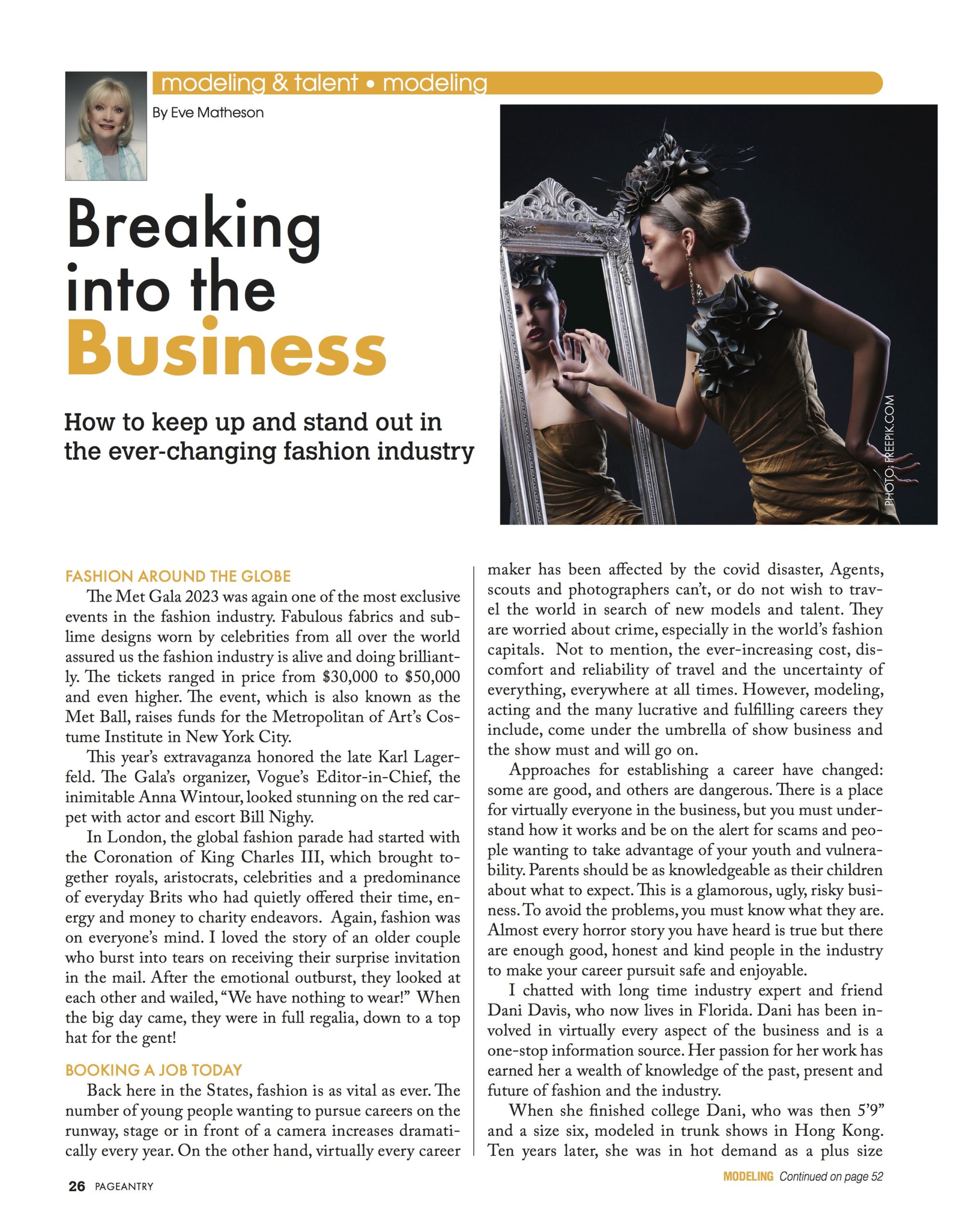 Modeling: Breaking into the Business - Pageantry Magazine