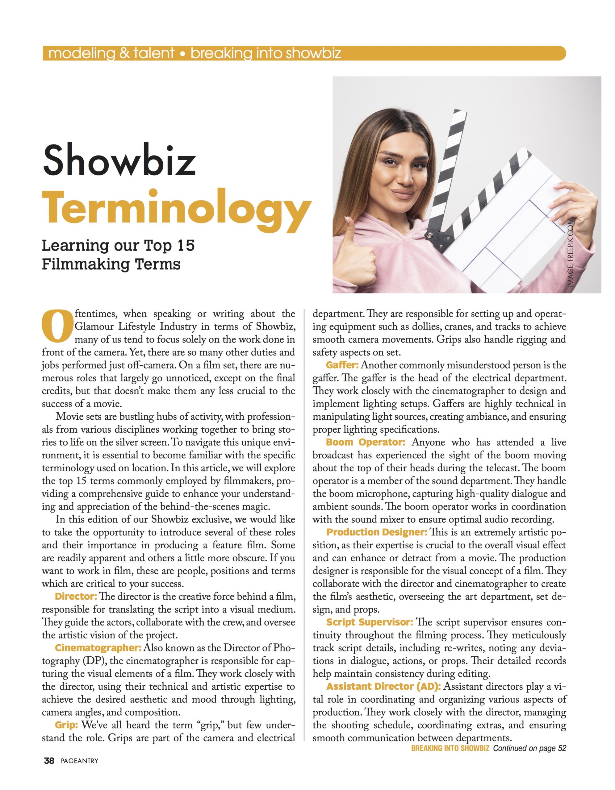 Film Making Terminology - Pageantry Magazine