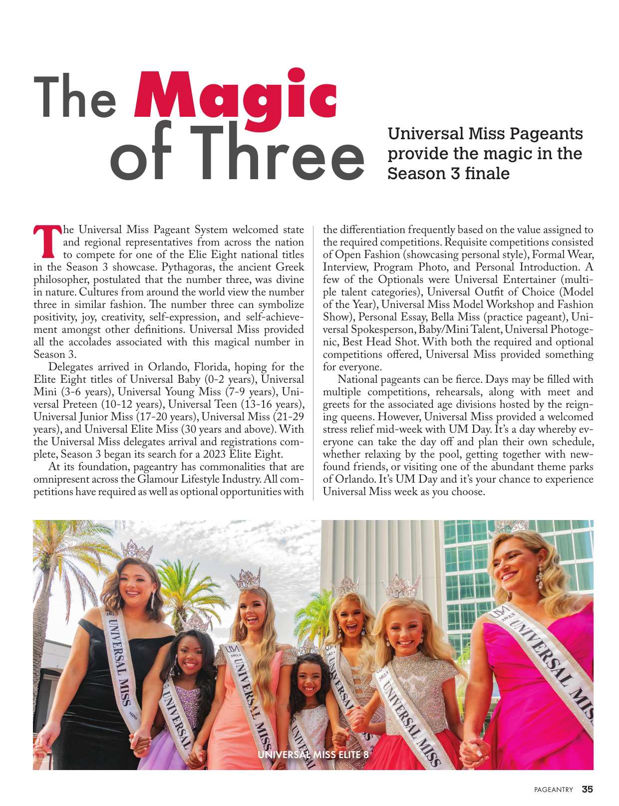 Universal Miss Pageant: The Magic of Three - Pageantry Magazine