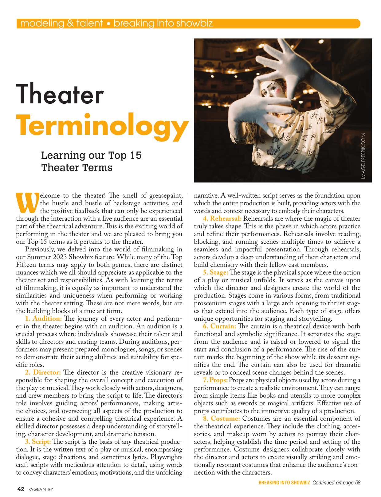 Theater Terminology - Pageantry Magazine